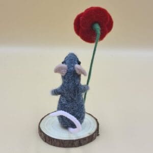 Poppy Mouse - needle felted | Buy Indie