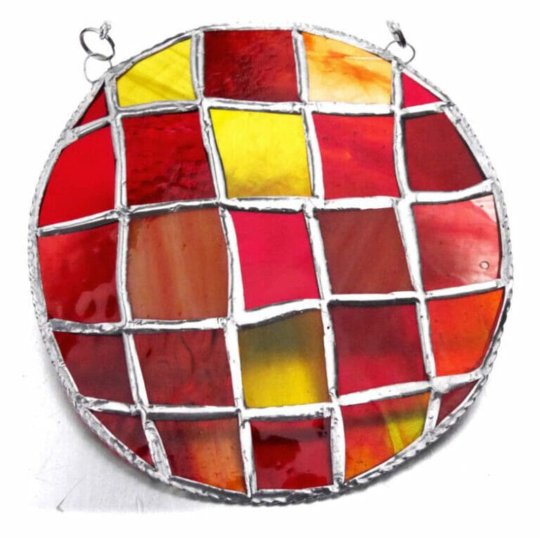 Sun Spot Hotspot Stained Glass Handmade Patchwork Ring | Buy Indie