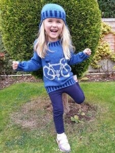 Knitting Pattern- Bike Sweater, 4-13 years, Aran | Buy Indie