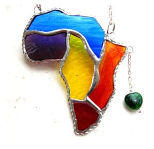 Africa Stained Glass Suncatcher Rainbow Map | Buy Indie