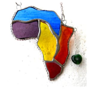 Africa Stained Glass Suncatcher Rainbow Map | Buy Indie
