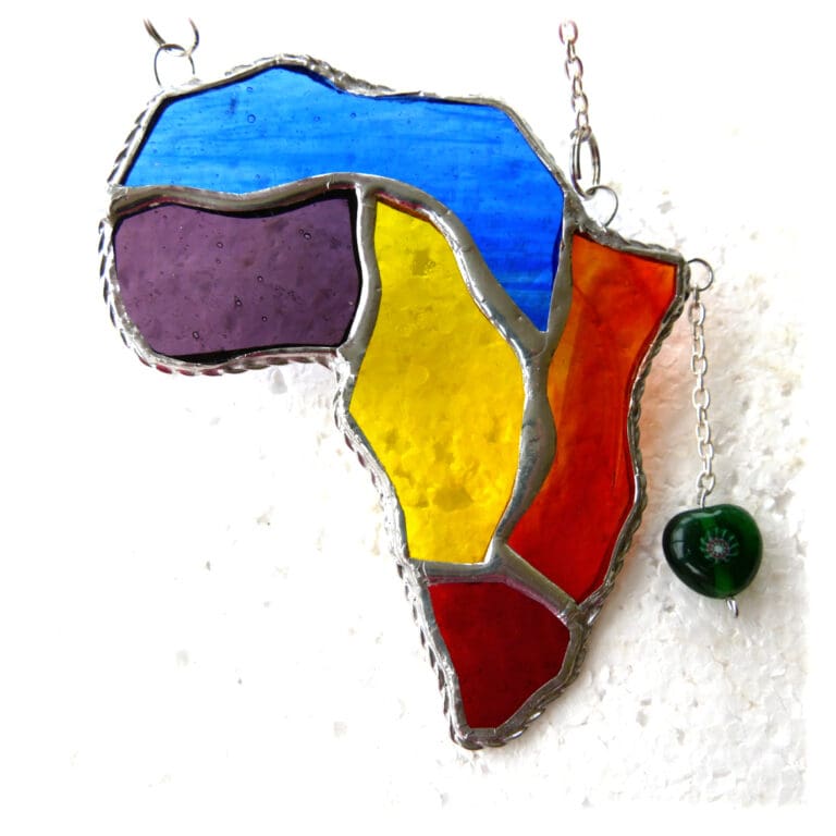 Africa Stained Glass Suncatcher Rainbow Map | Buy Indie