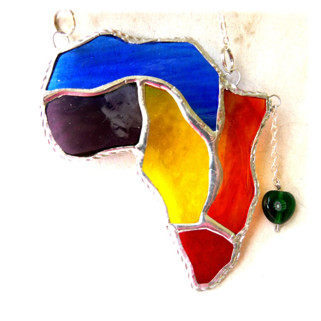 Africa Stained Glass Suncatcher Rainbow Map | Buy Indie