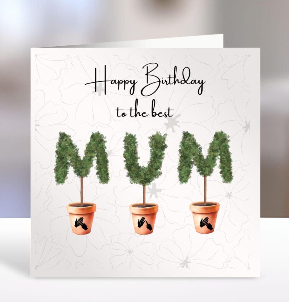 BSL Birthday Card, Sign Language card, fingerspelling, inclusive card ...